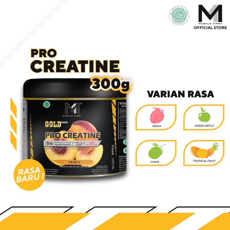 Jual Creatine Monohydrate Muscle First Pro Creatine 300gr - Gratis ...