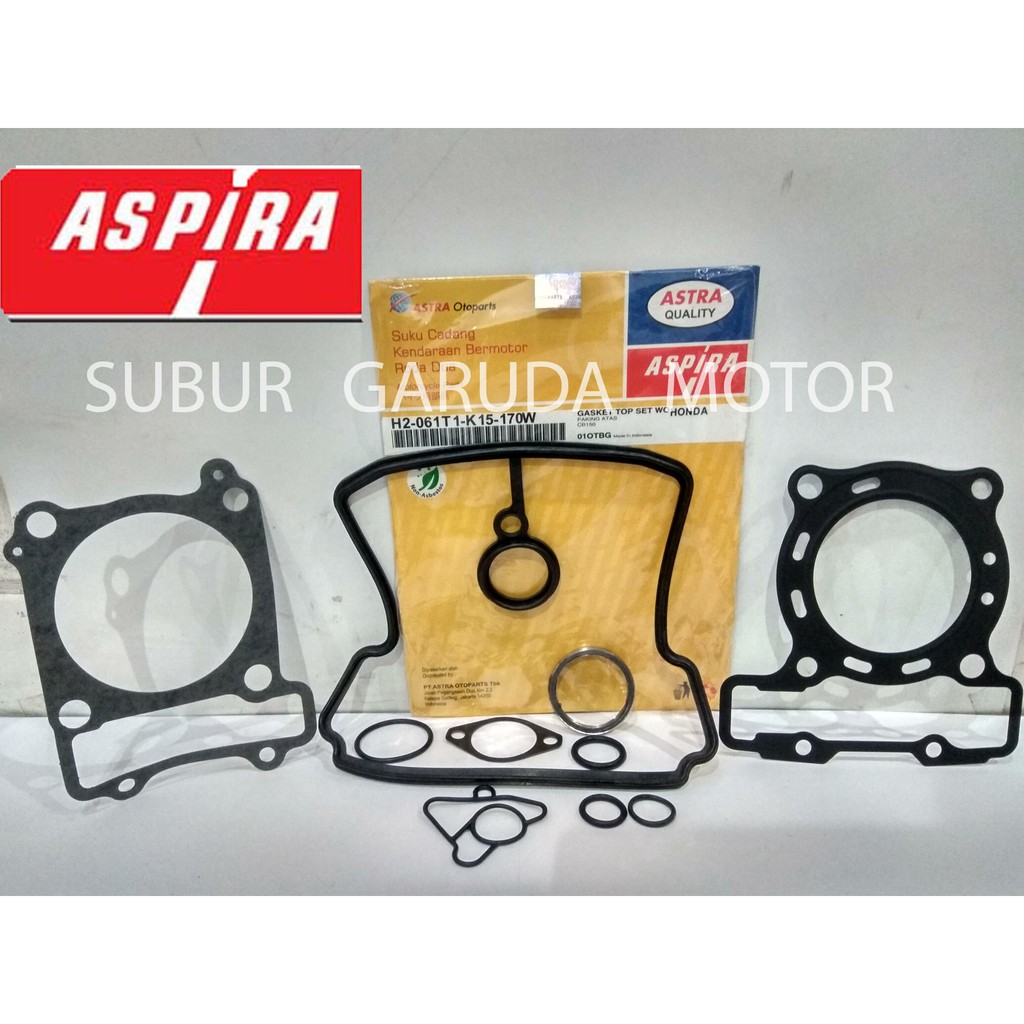 Jual PAKING GASKET TOP SET CB 150 R CBR K 15 MERK ASPIRA KUALITAS ORISINIL ASTRA OTOPARTS ...
