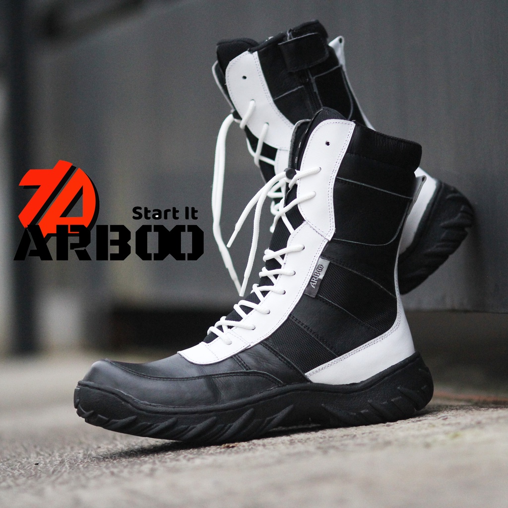 Jual sepatu pdl provost polri terbaru model tactical kulit asli safety ...