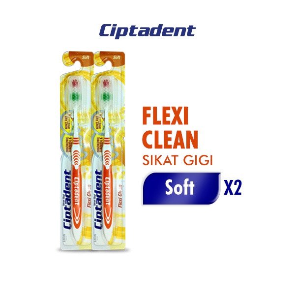 Jual Ciptadent Sikat Gigi Flexi Clean Soft x2 | Shopee Indonesia