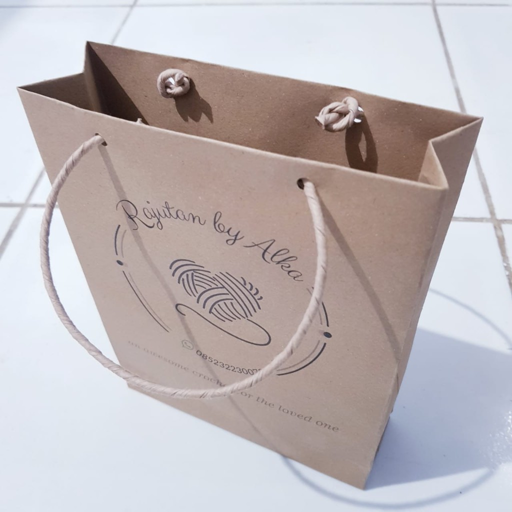 Jual paper bag large tali rami | Shopee Indonesia
