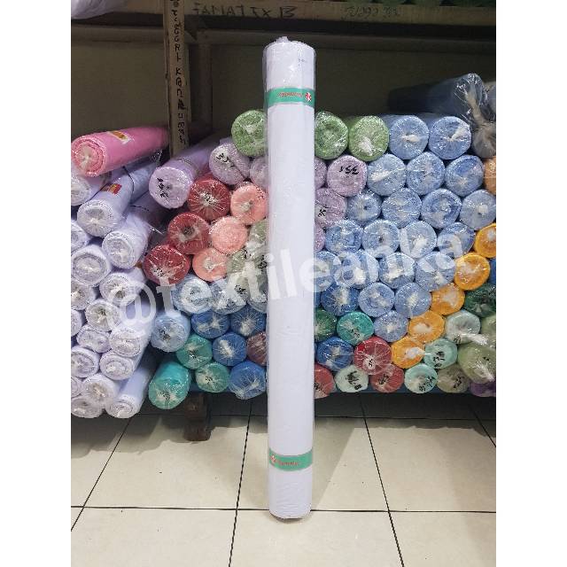 Jual Kain TC Tetoron Cotton Kamatex Putih Lebar 115 cm 54 Meter ...