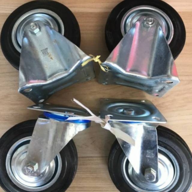 Jual Roda Caster Kaster 8" inch Hidup Mati Set | Shopee Indonesia