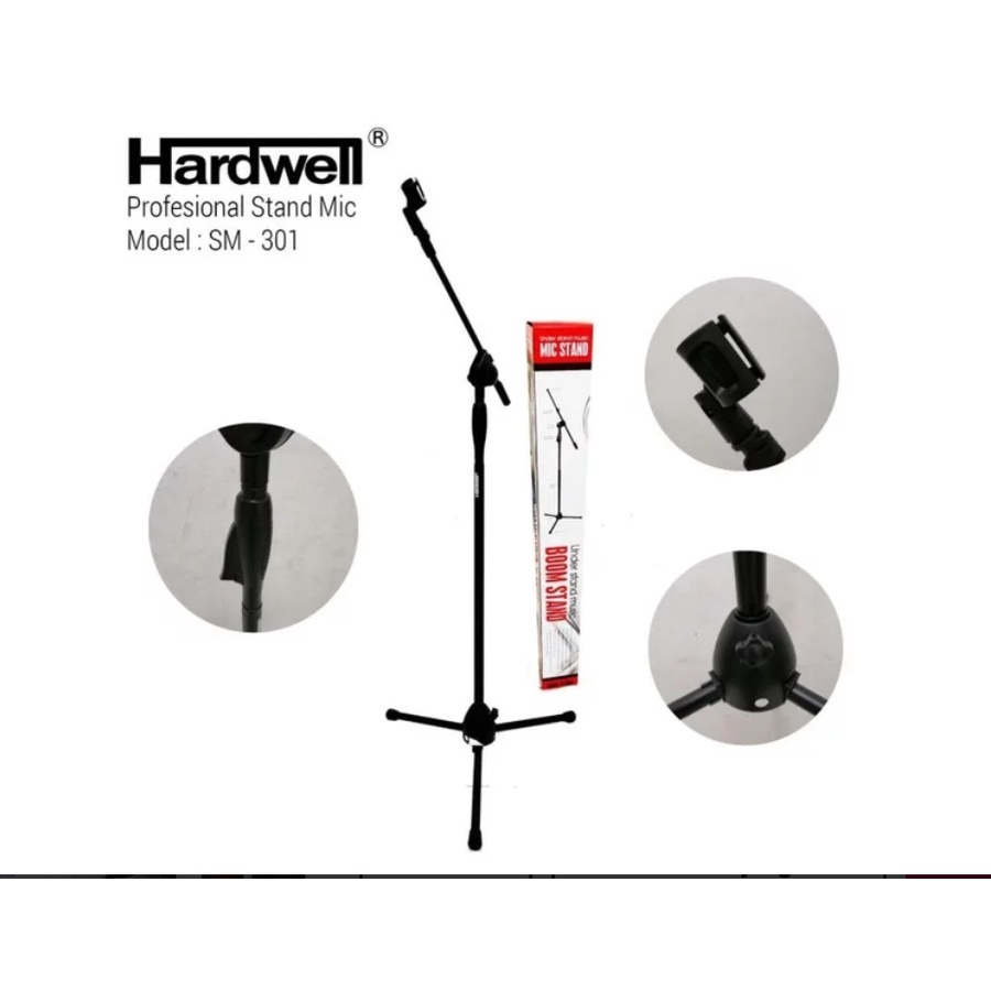 Jual Stand Microphone HARDWELL SM 301 SM301 - Tiang Mic Kabel dan ...