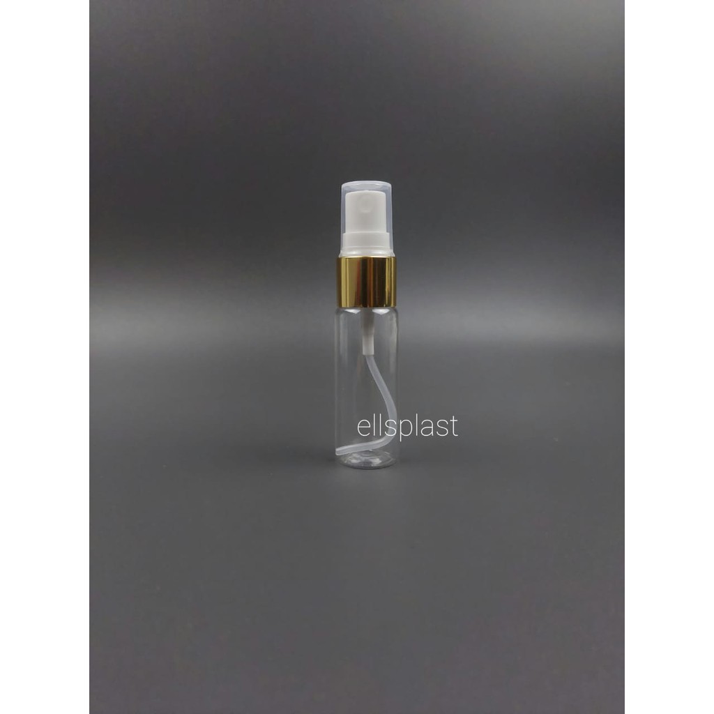 Jual BOTOL PET 20 ML NATURAL TUTUP SPRAY GOLD / BOTOL SPRAY 20 ML GOLD | Shopee Indonesia