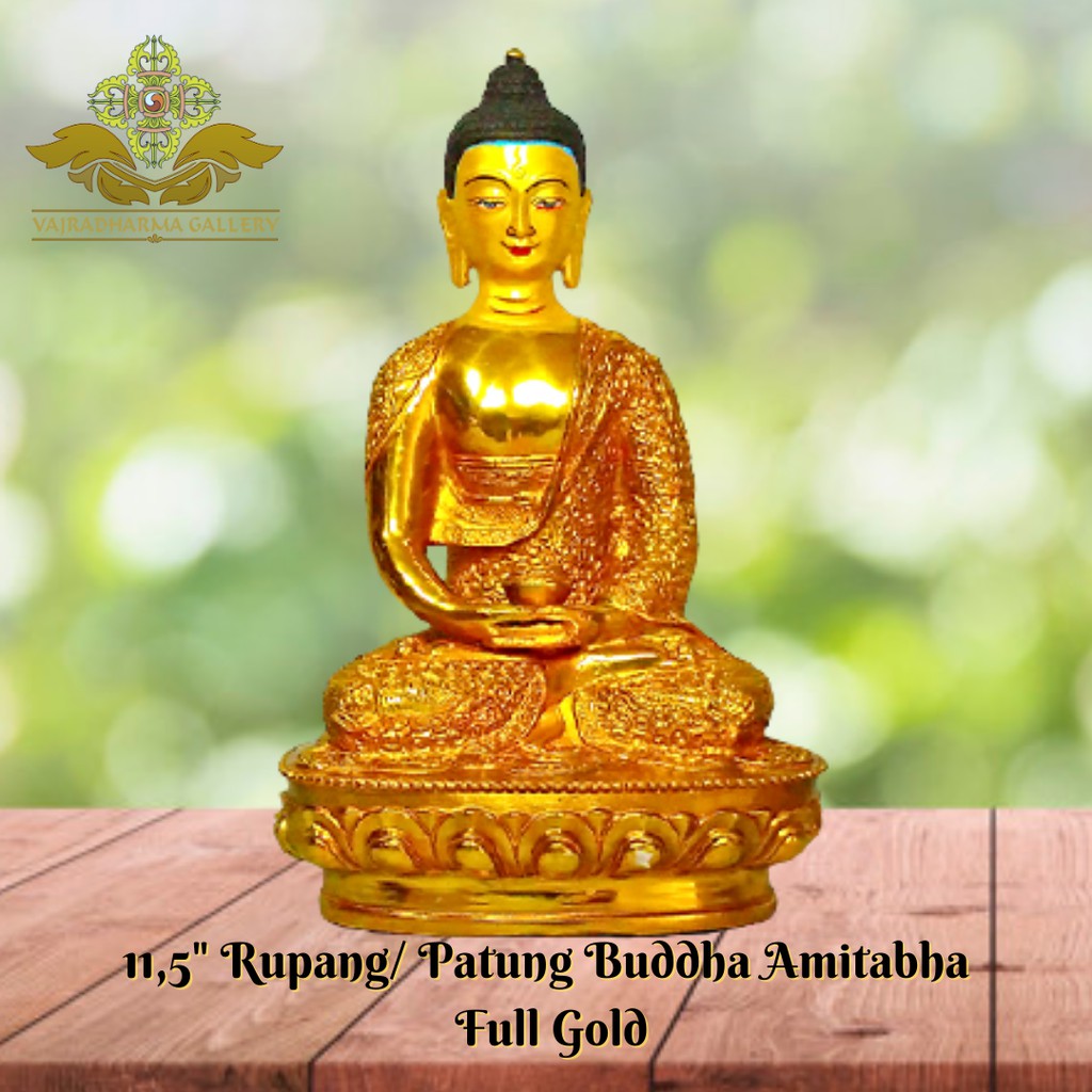Jual Rupang/ Patung/ Arca Buddha Amitabha 11.5 Inch Full Gold | Shopee ...