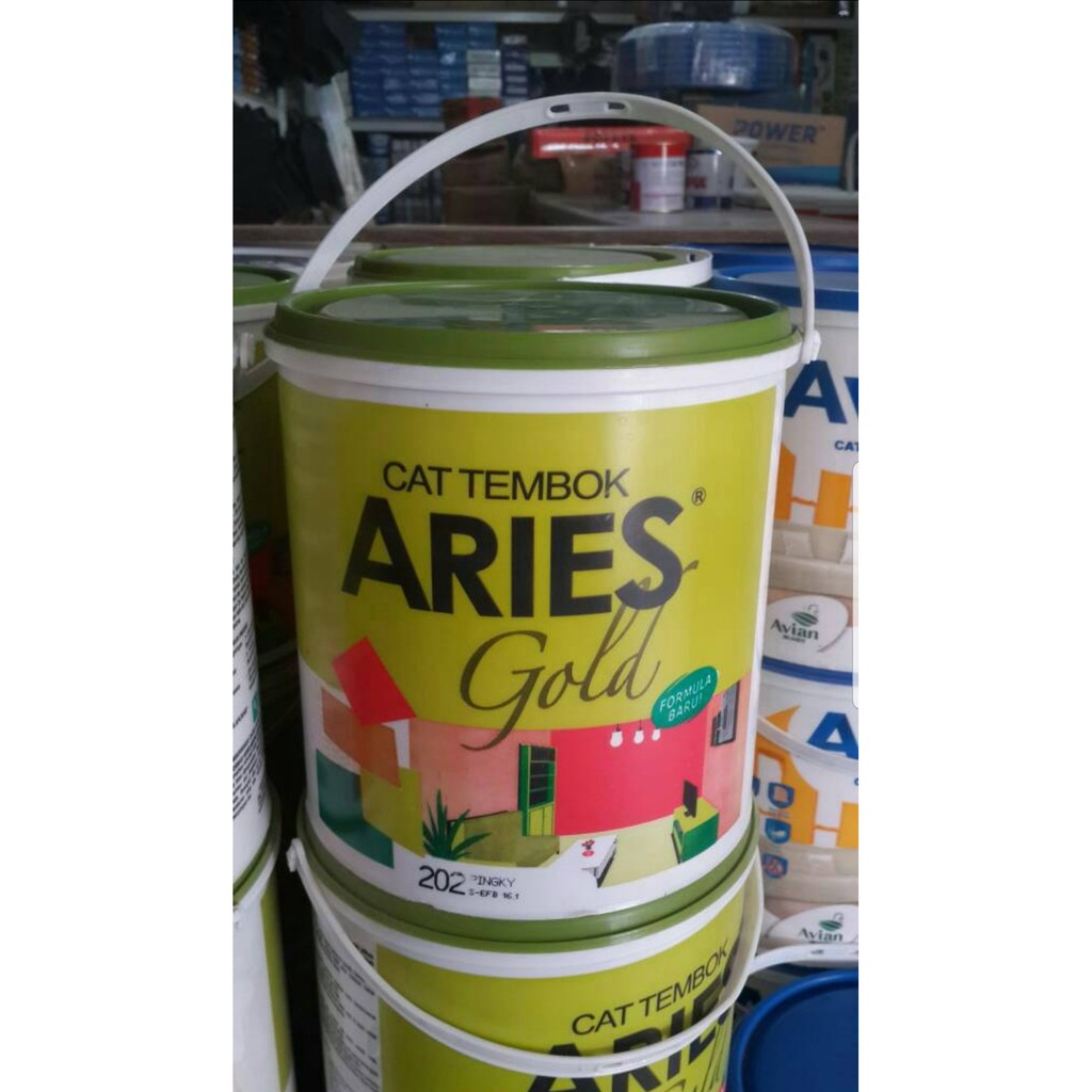 Jual Cat Aries Gold Avian Brands 5kg/ Cat Tembok Galon Aries Gold (Isi ...