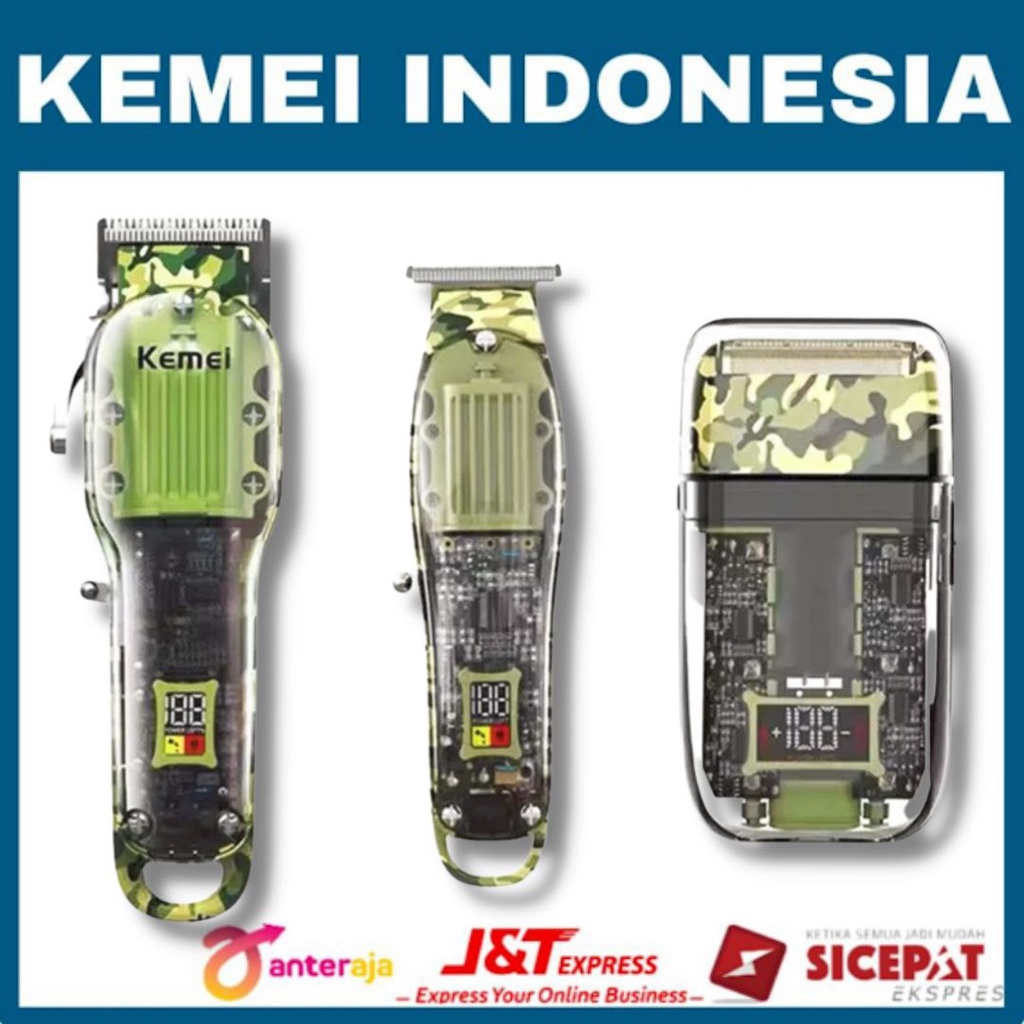 Jual PAKET BUNDLING ARMY KEMEI KM 1926 KEMEI 1928 KEMEI KM TX7 FULL SET | Shopee Indonesia