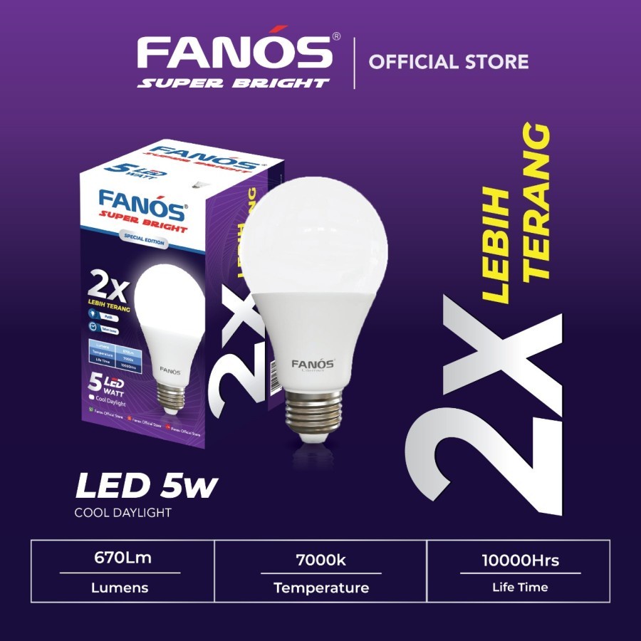 Jual Lampu Led Fanos SUPER BRIGHT LED 5W,7W,9W ( CDL ) - 5watt | Shopee ...