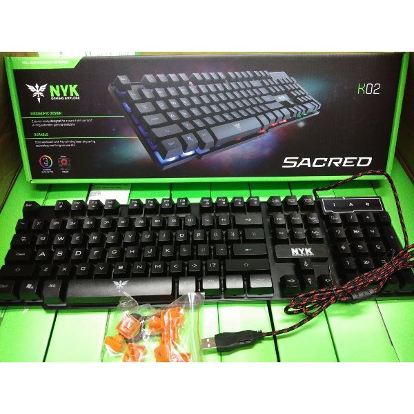 Jual NYK Keyboard Gaming K-02 - Full Size | Shopee Indonesia