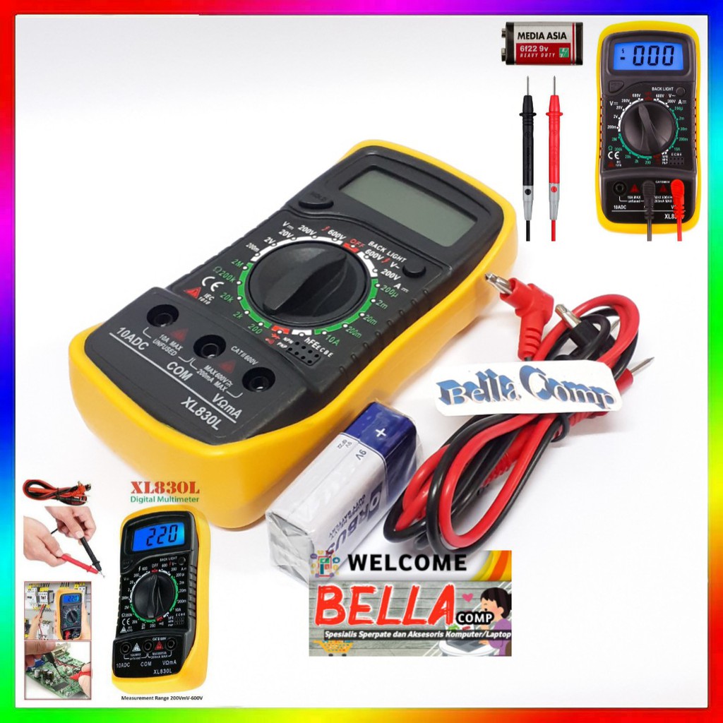 Jual Plus batre l ORIGINAL Multimeter Digital AC/DC Voltage Tester ...