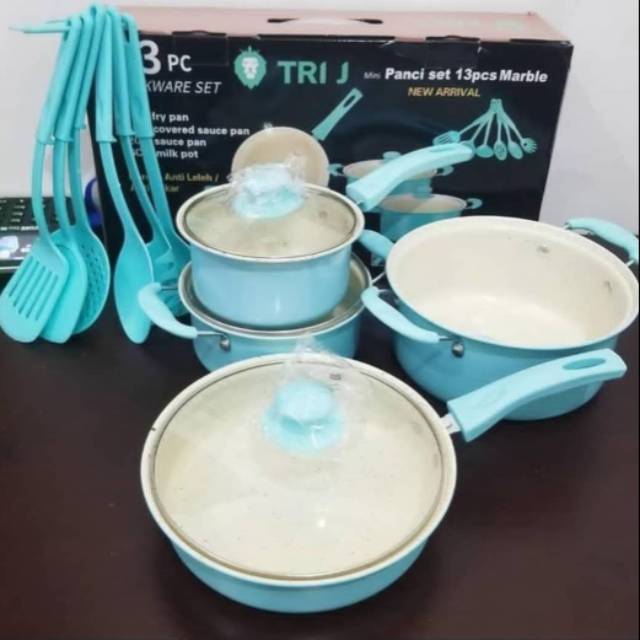 Jual Teflon set biru | Shopee Indonesia
