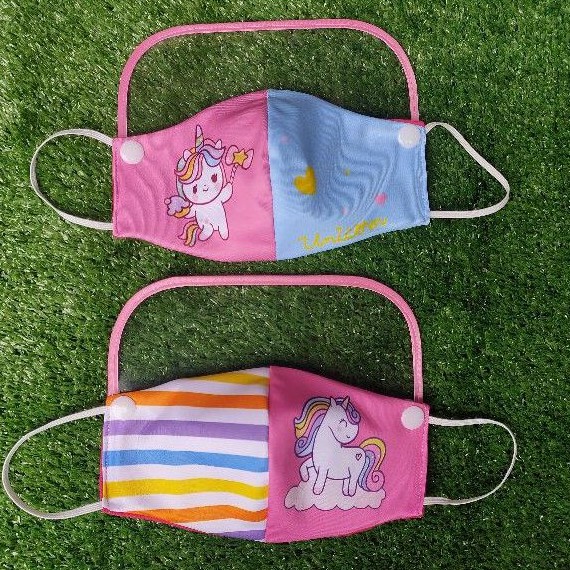 Jual MASKER MIKA ANAK 3PLY KUDA PONY UNICORN LED LAMPU PONY AVENGERS ...