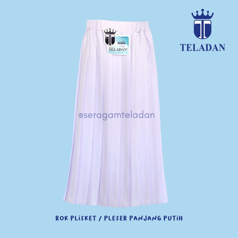 Jual Rok Plisket Putih Panjang (Seragam Sekolah TELADAN) | Shopee Indonesia