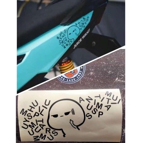 Jual stiker cutting emoticon motor body samping (bisa cod) | Shopee ...