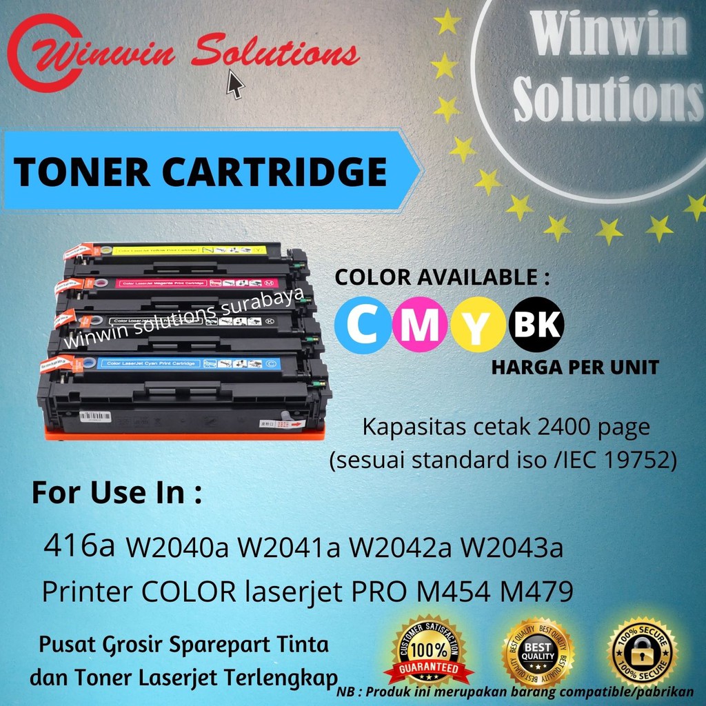 Jual Toner Cartridge Compatible 416a Printer COLOR laserjet PRO M454 ...
