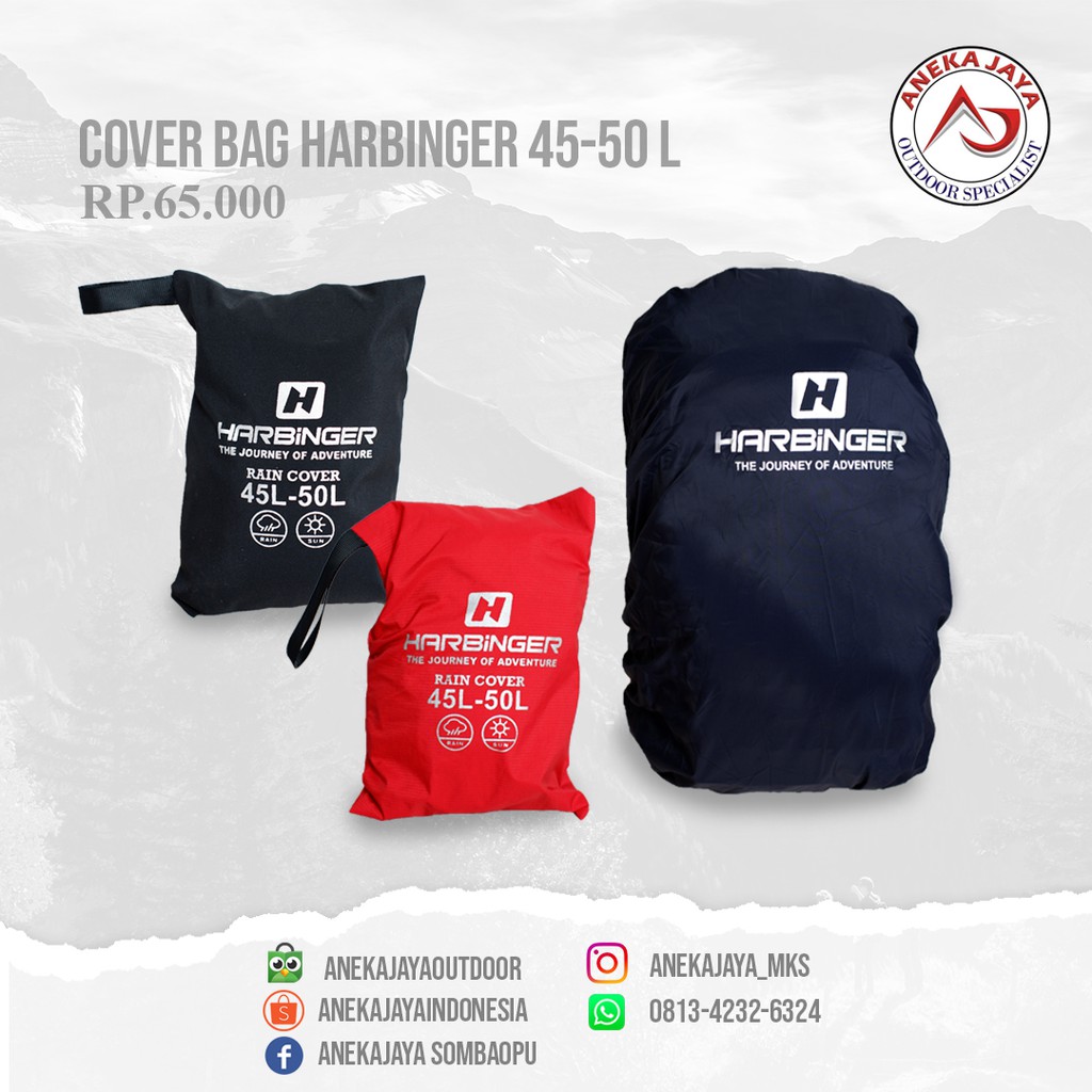 Jual COVER BAG HARBINGER 45-50 L| RAIN COVER TAS RANSEL | Shopee Indonesia