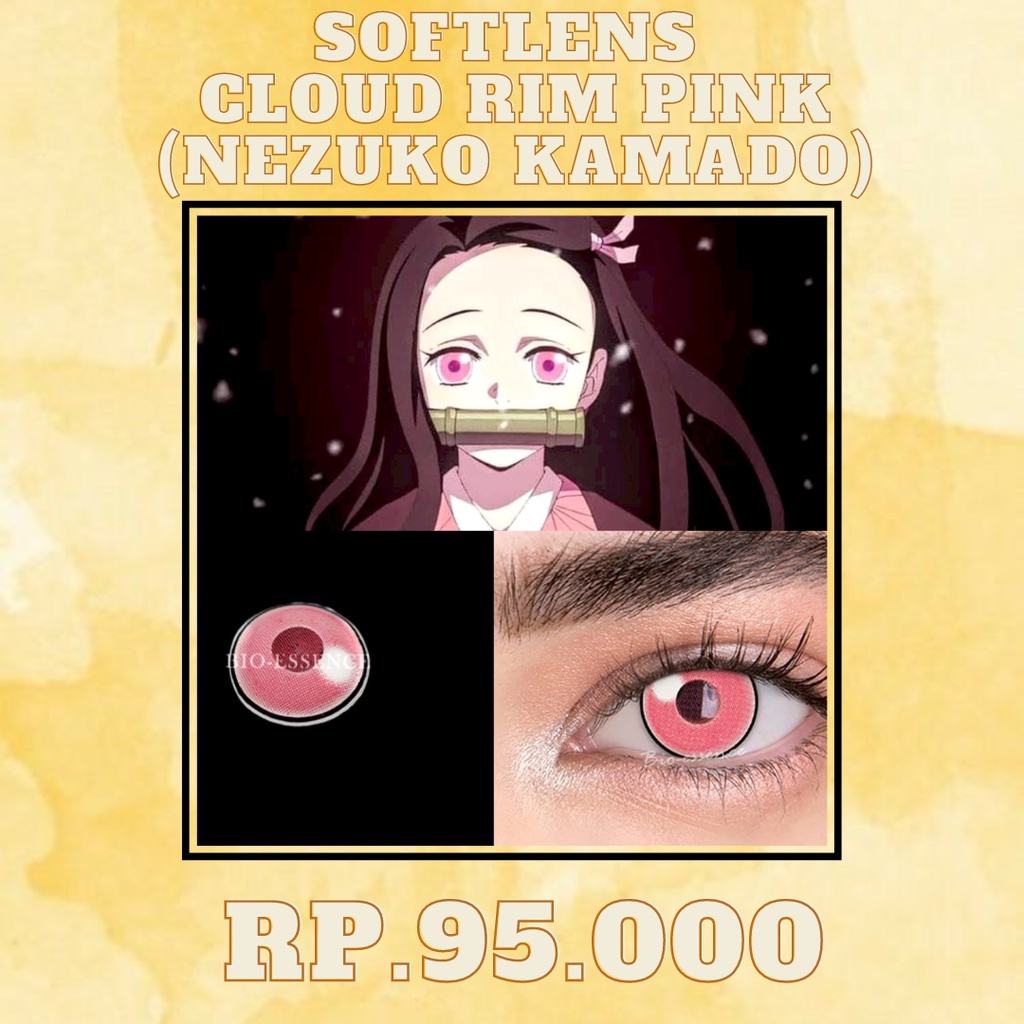 Jual Softlens anime cosplay Nezuko Kamado Pink Kimetsu No Yaiba Demon ...