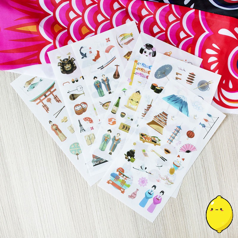 Jual Stiker Motif Jepang One Day in Japan Diary Deco Stickers | Shopee ...