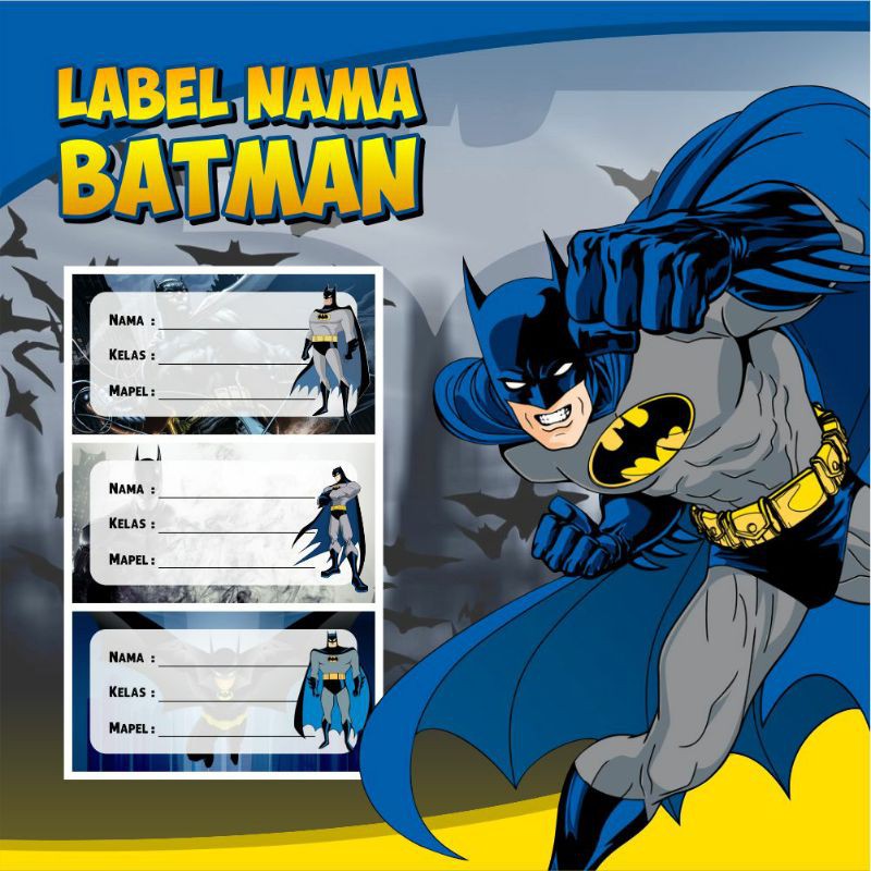 Jual Sticker Label Nama (Batman) | Shopee Indonesia