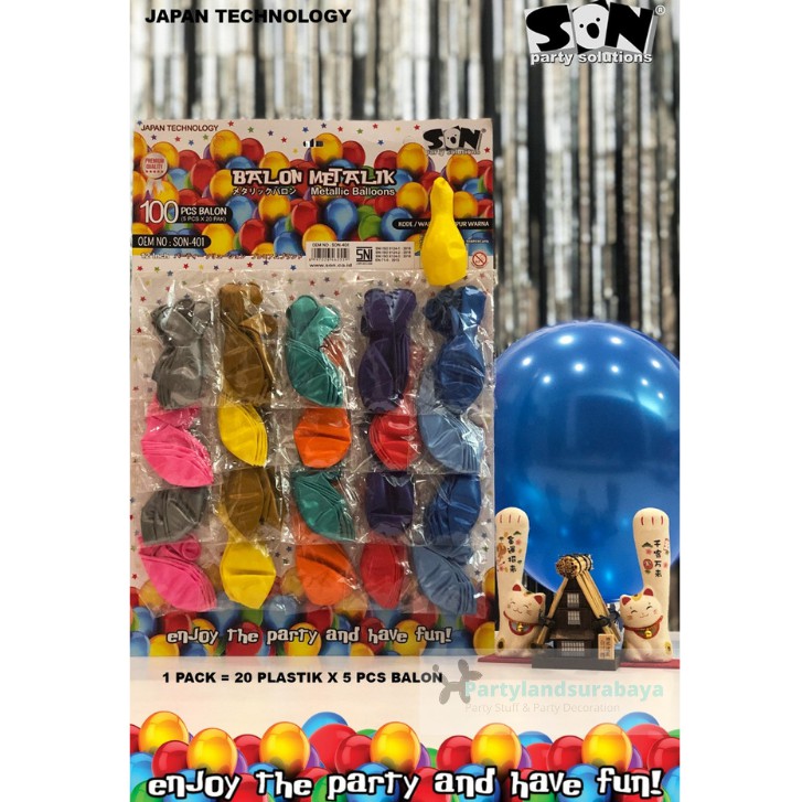 Jual Balon Renteng 100 Pcs / Balon Metalik 100 Pcs/ Balon Papan 100 Pcs ...