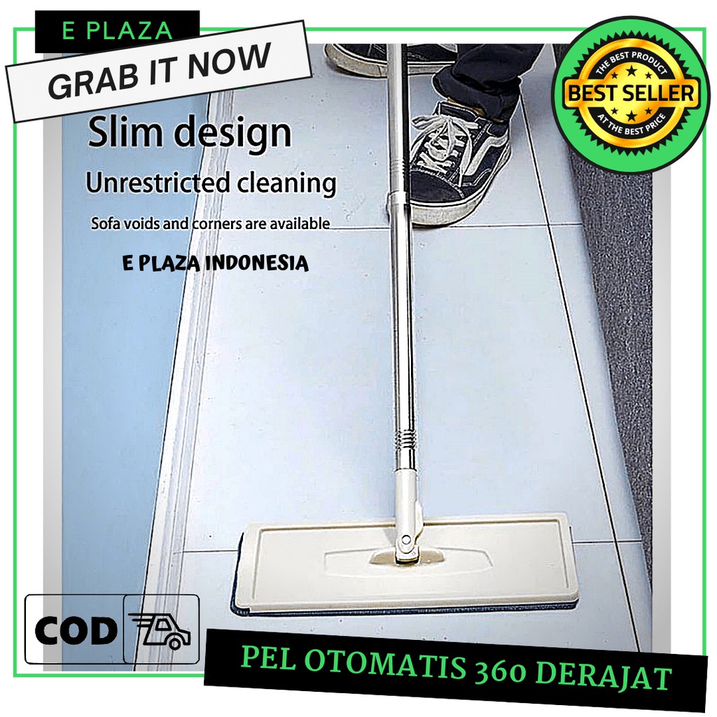 Jual Alat Pel Lantai Praktis Ultra Mop Flat Pengepel Otomatis 360 ...