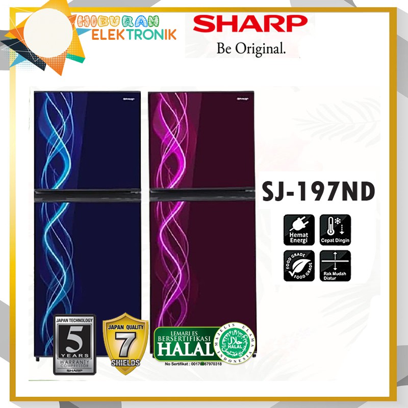 Jual KULKAS SHARP SJ-197-ND 2 PINTU | Shopee Indonesia