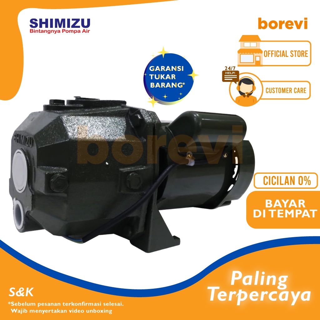 Jual POMPA AIR SHIMIZU PC 268 BIT JET PUMP SUMUR DALAM PC268BIT 268BIT - TANPA TABUNG | Shopee ...