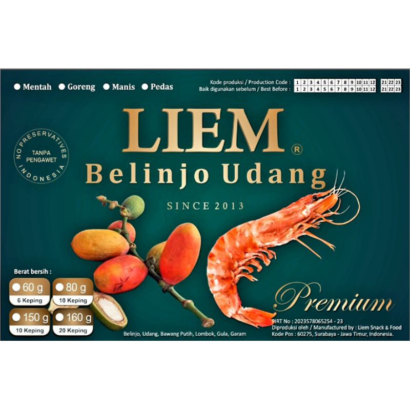 Jual NEW‼️Liem Premium Mentah TIPIS isi 20 ; Emping Melinjo Belinjo ...