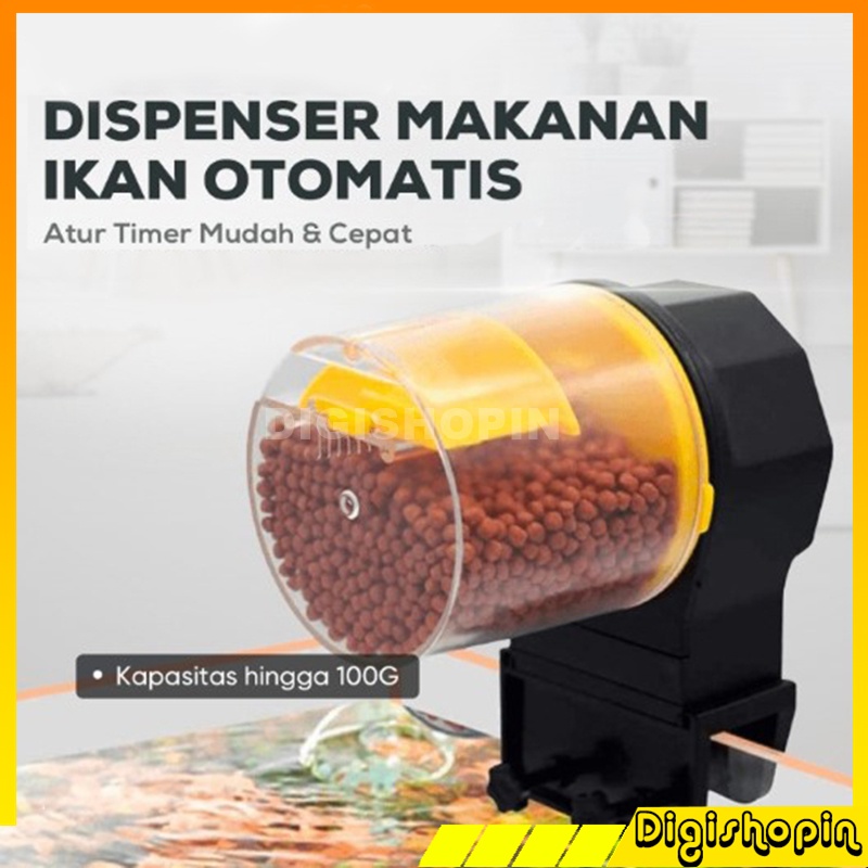 Jual Dispenser Makanan Ikan Otomatis Pakan Ikan Aquarium Automatic Food ...