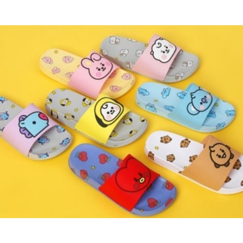 Jual OFFICIAL BT21 DRAWING SLIPPER RJ TATA COOKY CHIMMY SHOOKY KOYA ...
