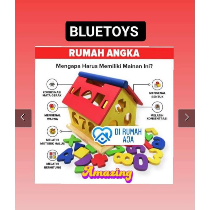 Jual BLUE TOYS SORTING BOX RUMAH/MAINAN EDUKATIF MONTESSORI MOTORIK ...