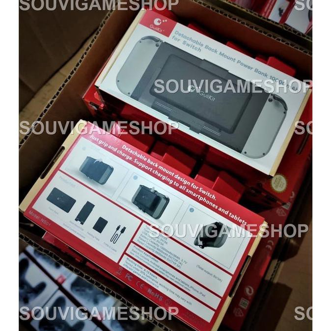 Jual Nintendo Switch Gulikit Detachable Back Mount Power Bank 10000 Mah ...