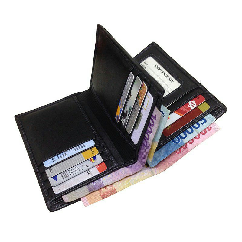 Jual Dompet Kulit Asli Pria 3/4 3 Ruang Uang Kertas 15 Slot Kartu ...