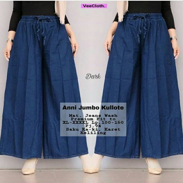 Jual Kulot Jeans Jumbo | Shopee Indonesia