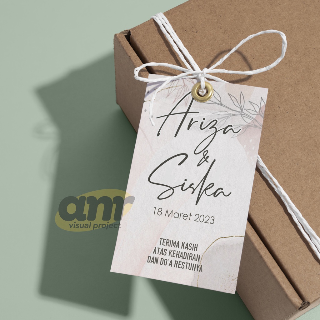 Jual [ WAJIB BACA DESKRIPSI] Cetak Label Souvenir Pernikahan / Hang Tag ...