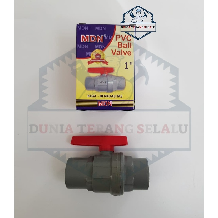 Jual Ball Valve Pvc MDN 1" gagang panjang polos - Bal Valf Plastik 1 in - Stop Kran Bola MDN ...