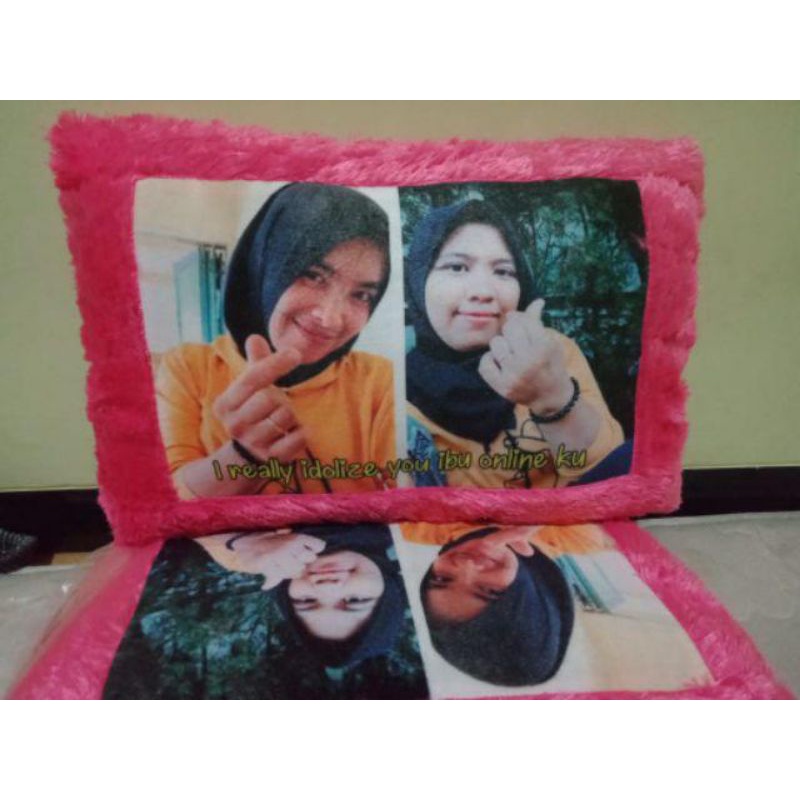 Jual bantal foto bisa Bisa custom Foto dan Nama Sendiri / Bisa ditambah ...