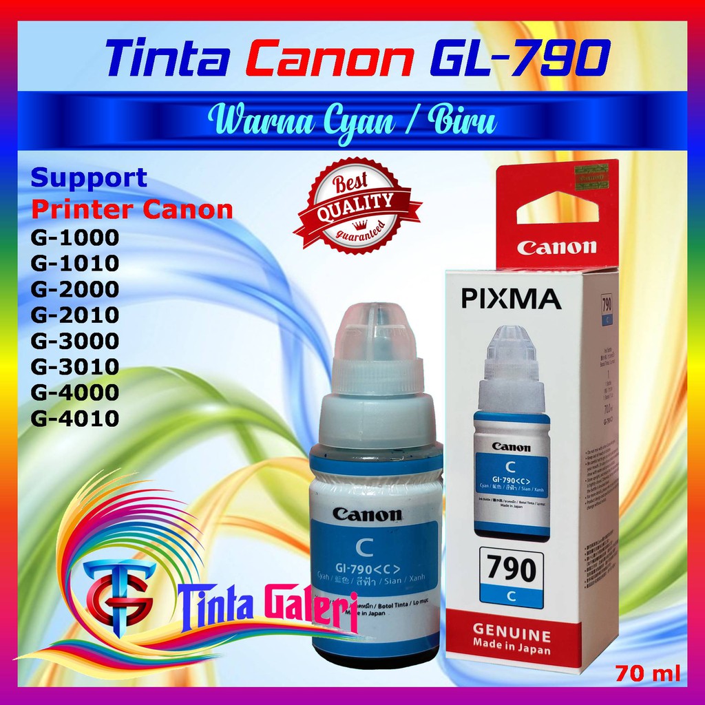 Jual Tinta Canon GL 790 Warna Biru / Cyan | Shopee Indonesia