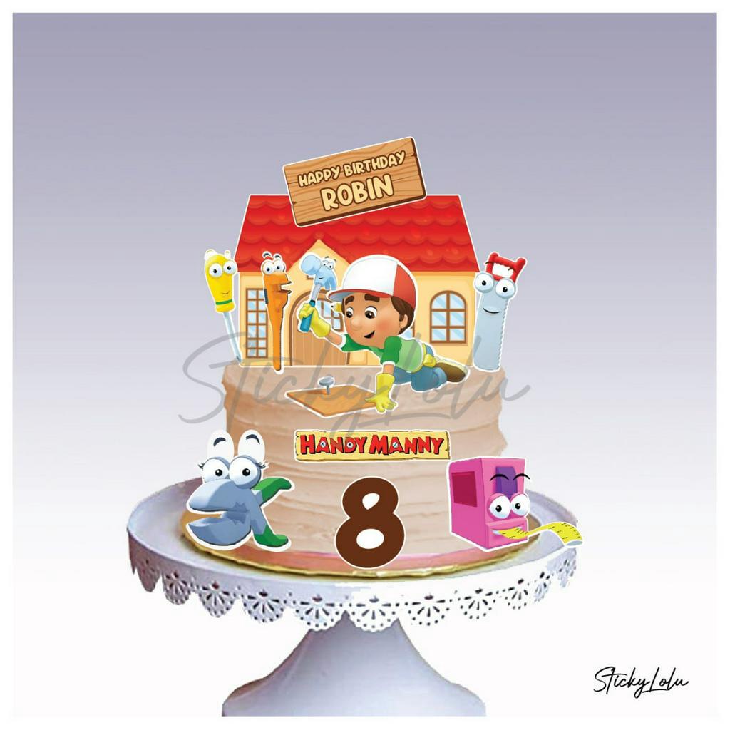 Jual Custom Cake Topper Set Karakter (HANDY MANNY) | Shopee Indonesia
