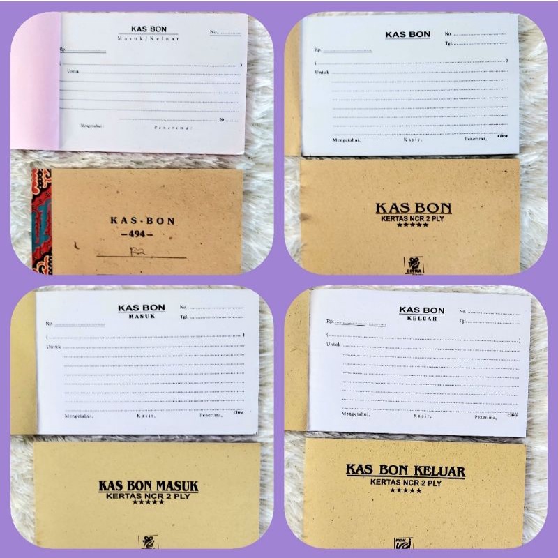 Jual Nota Kas Bon Rangkap2 Kas Bon Keluar/Kas Bon Masuk/Kasbon Keluar ...