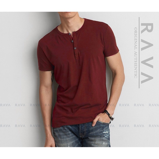 Jual RAVA Baju Kaos Henley Berkancing ORIGINAL PREMIUM (PROMO BEST ...