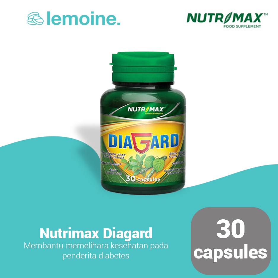 Jual Nutrimax Diagard 30 Kapsul Supplement untuk Diabetes Kencing Manis ...