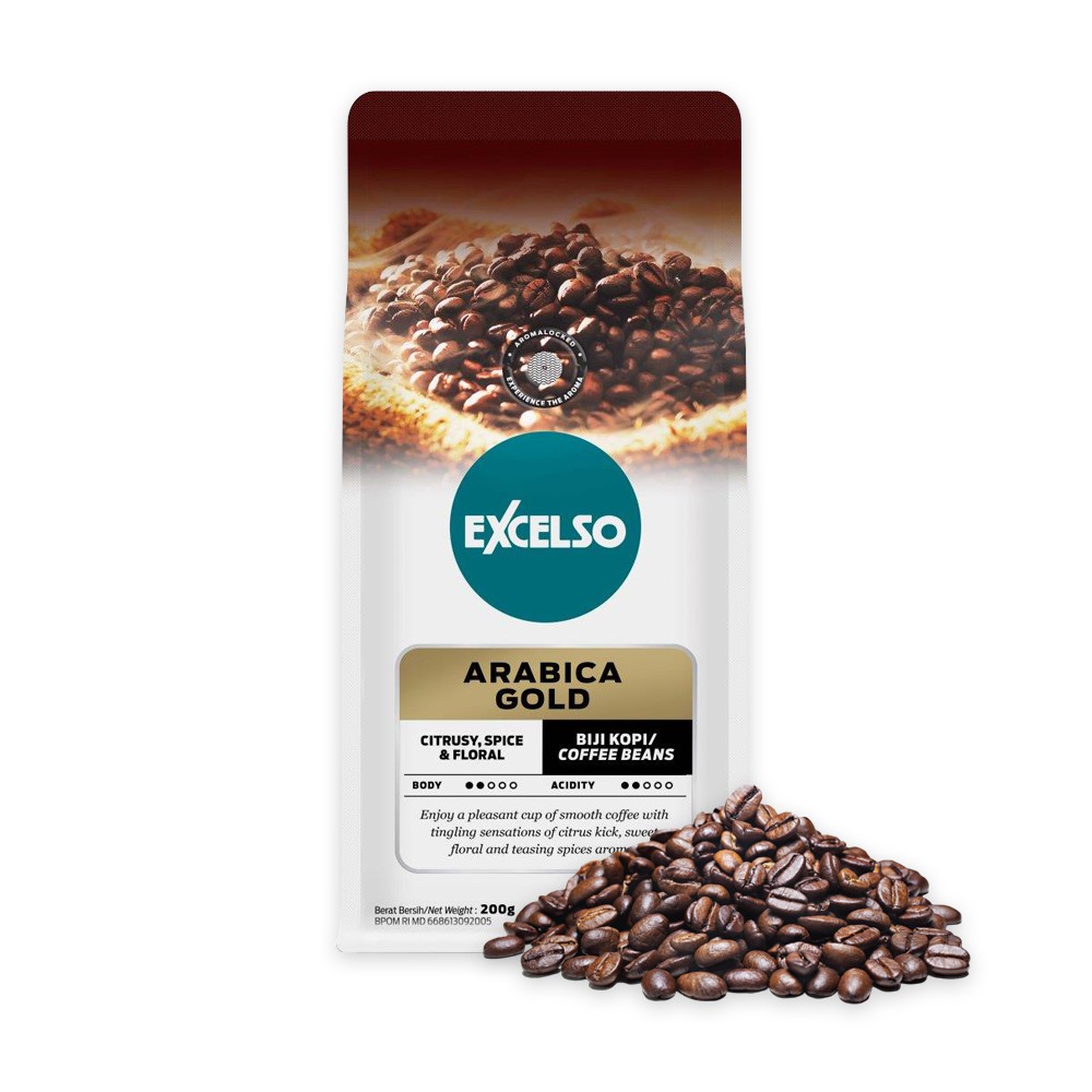 Jual Excelso Kopi Arabica Gold Biji 200G | Shopee Indonesia