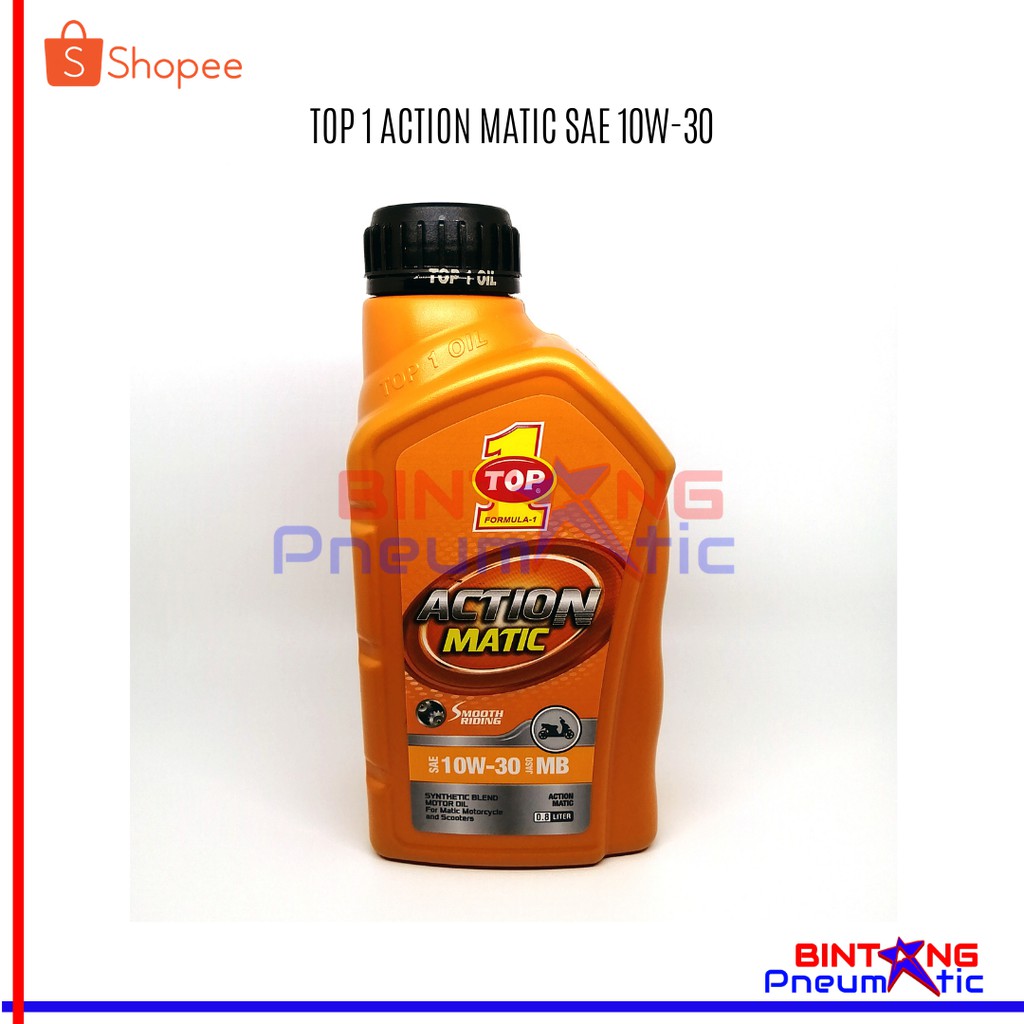 Jual OLI TOP 1 ACTION MATIC SAE 10W-30 0.8L + ACTION MATIC GEAR OIL ...