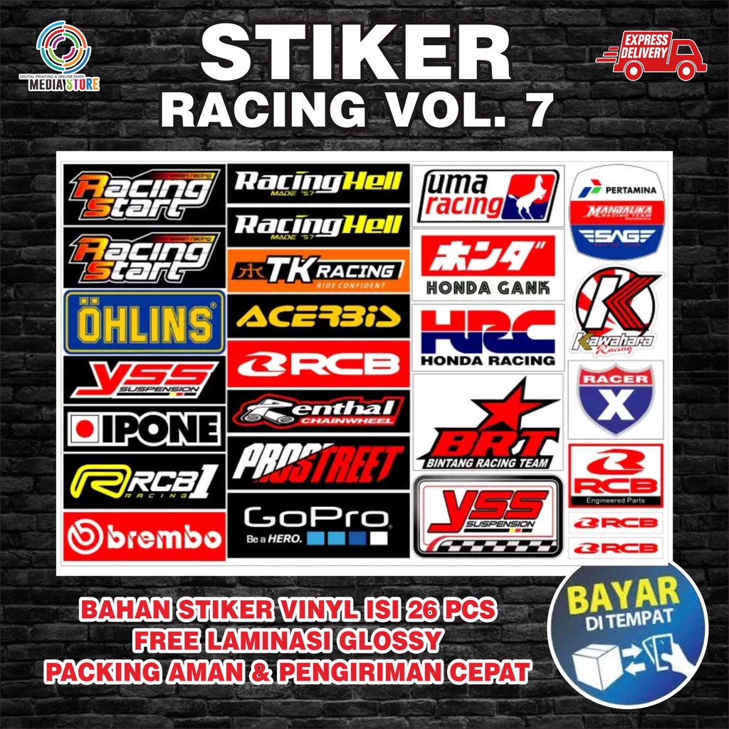 Jual STICKER PACK SPONSOR RACING STIKER PACK VINYL VOL. 007 BISA COD ...