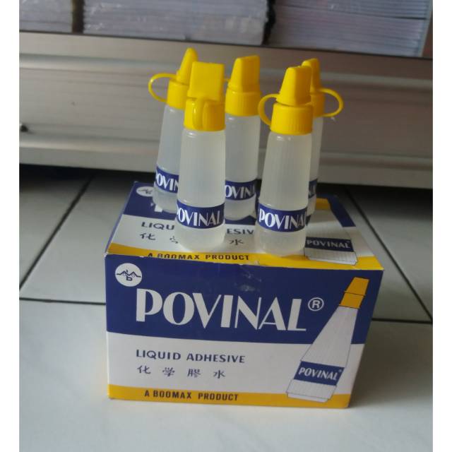 Jual Lem kertas / lem cair Povinal 22 ml | Shopee Indonesia