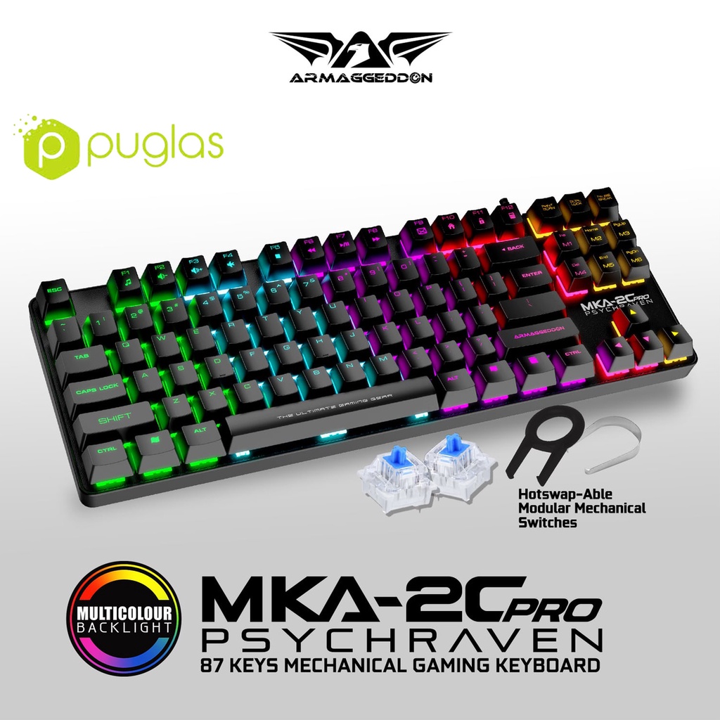 Jual Mechanical Keyboard Gaming Armaggeddon MKA-2C Pro PSYCHRAVEN USB ...