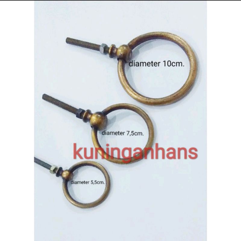 Jual ring tarikan laci / lemari / buffet / ring kuningan antik klasik ...