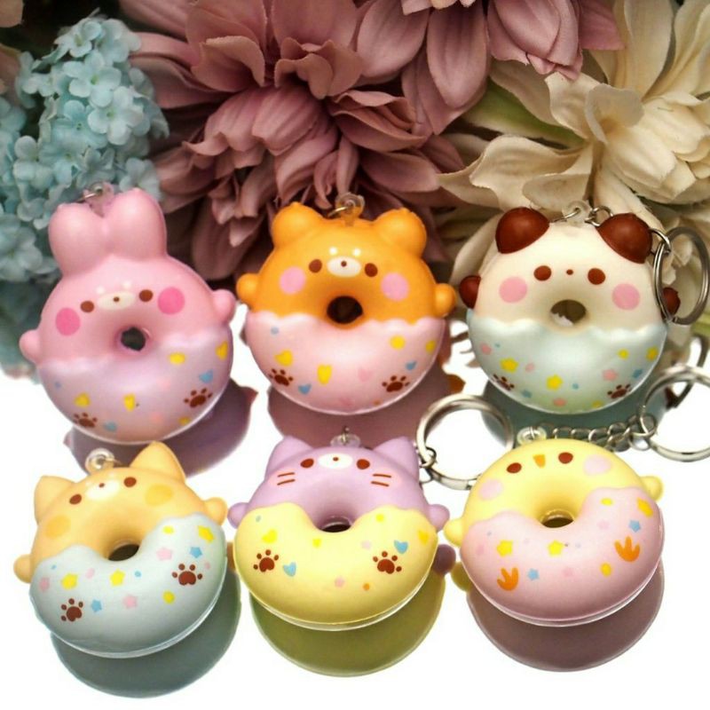 Jual Squishy Jumbo 10cm / squishy donat animal / squishy donat karakter ...